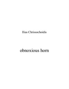 Obnoxious horn by I. Chrissochoidis - sheet music on MusicaNeo