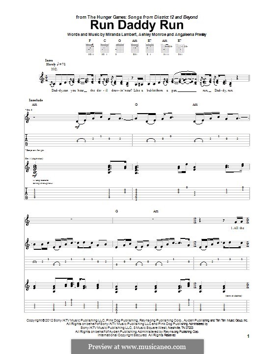 Run Daddy Run (Miranda Lambert) by A. Monroe, A. Presley on MusicaNeo