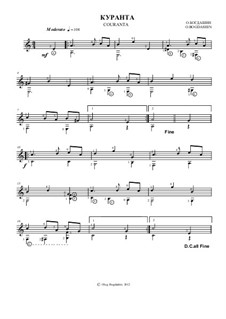 Couranta by O. Bogdashin - sheet music on MusicaNeo