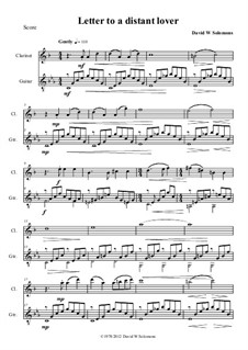 Letter to a distant lover by D.W. Solomons - sheet music on MusicaNeo