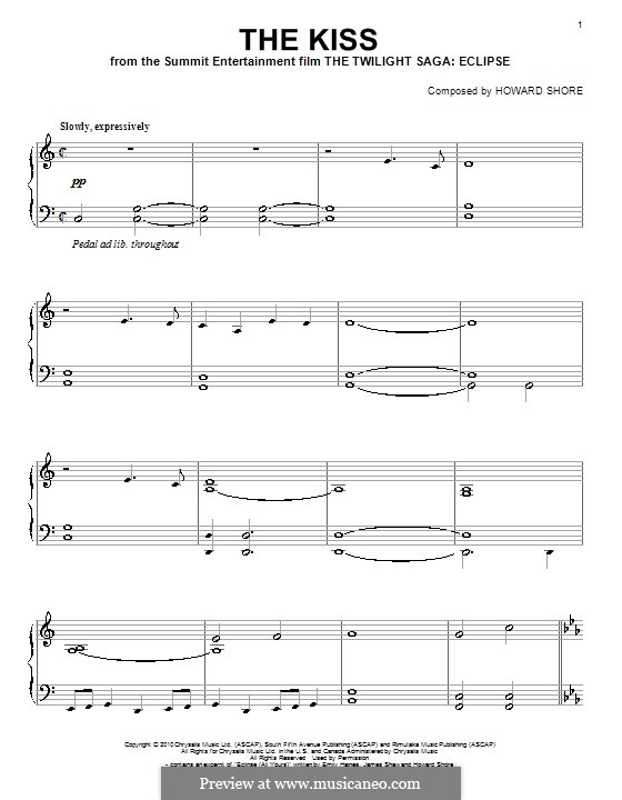 The Kiss by E. Haines - sheet music on MusicaNeo