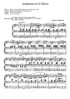Andantino in G Minor by C. Franck - sheet music on MusicaNeo