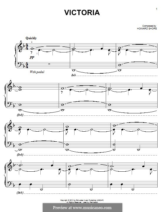 Victoria by H. Shore - sheet music on MusicaNeo