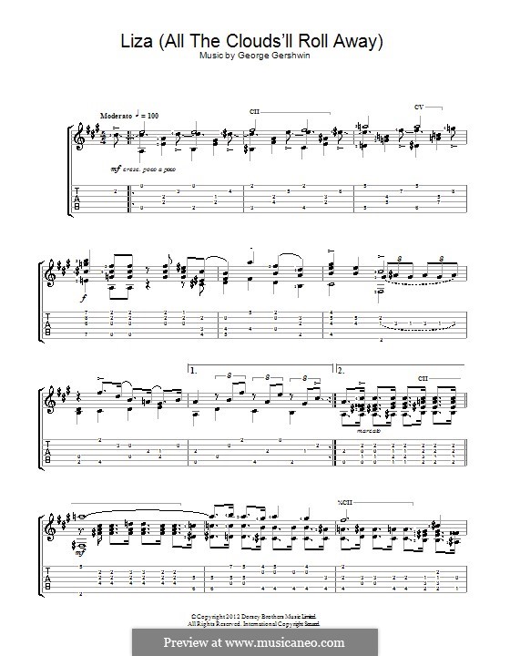 Liza (All the Clouds'll Roll Away) by G. Gershwin on MusicaNeo