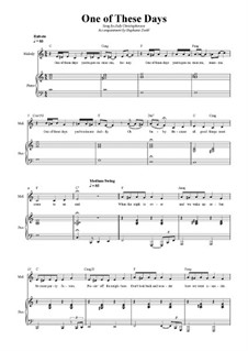 One of These Days by S. Dodd, J. Christopherson - sheet music on MusicaNeo