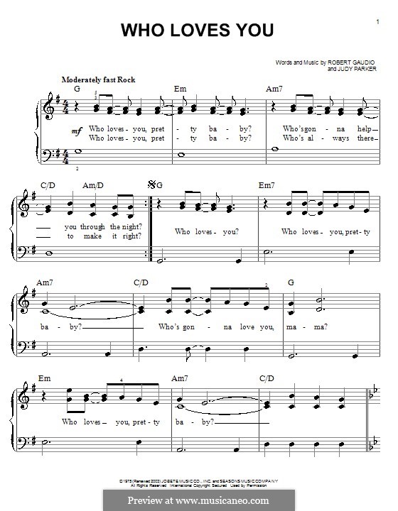 Who Loves You (Frankie Valli & The Four Seasons) by B. Gaudio, J ...