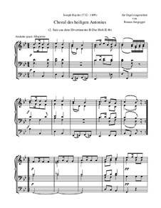 St. Anthony Chorale by J. Haydn - sheet music on MusicaNeo