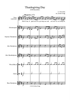 Thanksgiving Day by L. Cherubini - sheet music on MusicaNeo