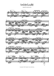 Interlude for Solo Piano by S.Y. Low - sheet music on MusicaNeo
