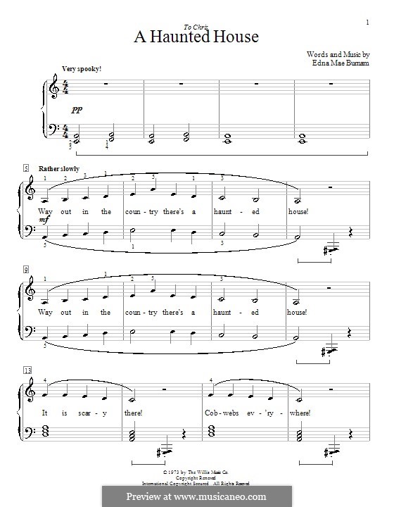 A Haunted House by E.M. Burnam - sheet music on MusicaNeo