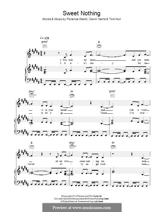 Sweet Nothing by C. Harris, F. Welch, T. Hull - sheet music on MusicaNeo