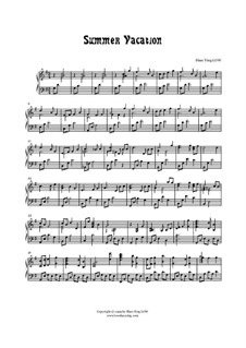 Summer Vacation for Solo Piano by S.Y. Low - sheet music on MusicaNeo