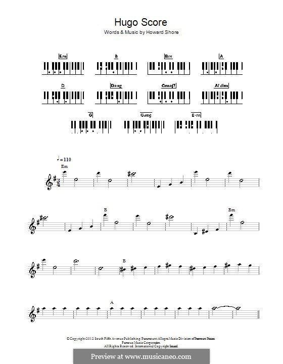 Hugo Score by H. Shore - sheet music on MusicaNeo