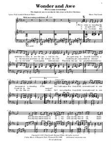 Wonder and Awe (We've come to worship) by P. Lumb on MusicaNeo