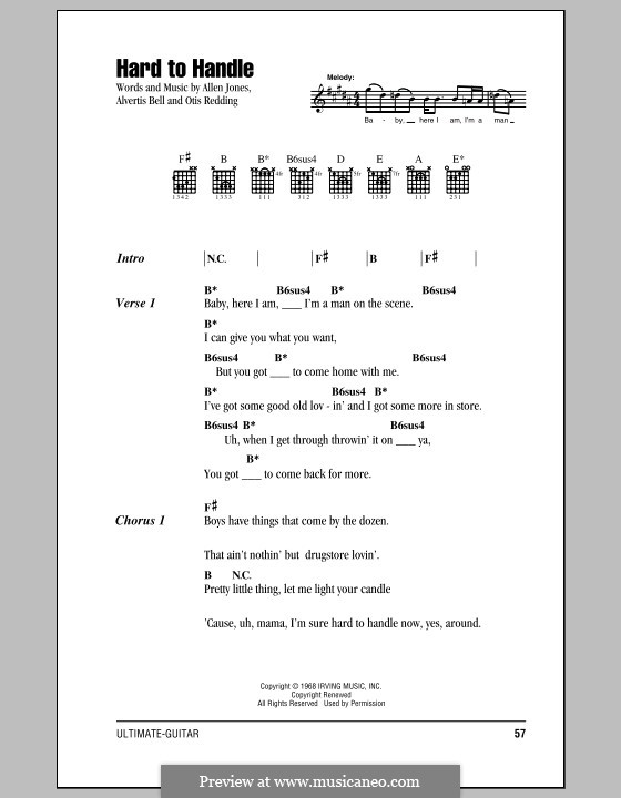 Hard to Handle (The Black Crowes) by A. Jones, A. Isbell, O. Redding on ...