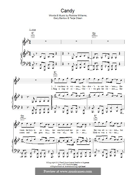 Candy by G. Barlow, R. Williams, T. Olsen - sheet music on MusicaNeo