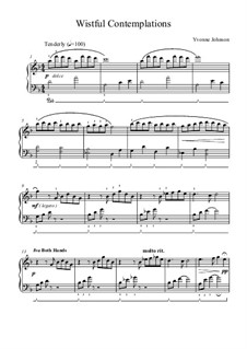 Wistful Contemplations by Y. Johnson - sheet music on MusicaNeo