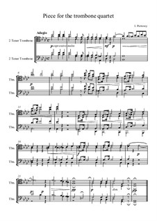 Piece for Four Trombones by I. Portovoj - free download on MusicaNeo