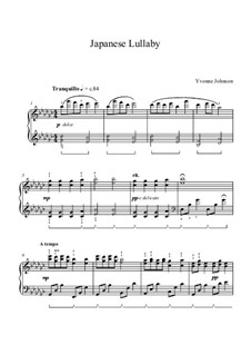 Japanese Lullaby by Y. Johnson - sheet music on MusicaNeo