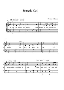 Scaredy Cat! by Y. Johnson - sheet music on MusicaNeo