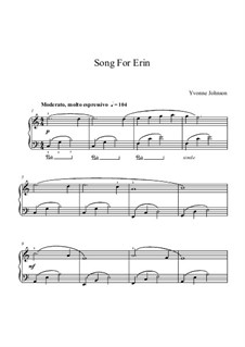 Song For Erin by Y. Johnson - sheet music on MusicaNeo