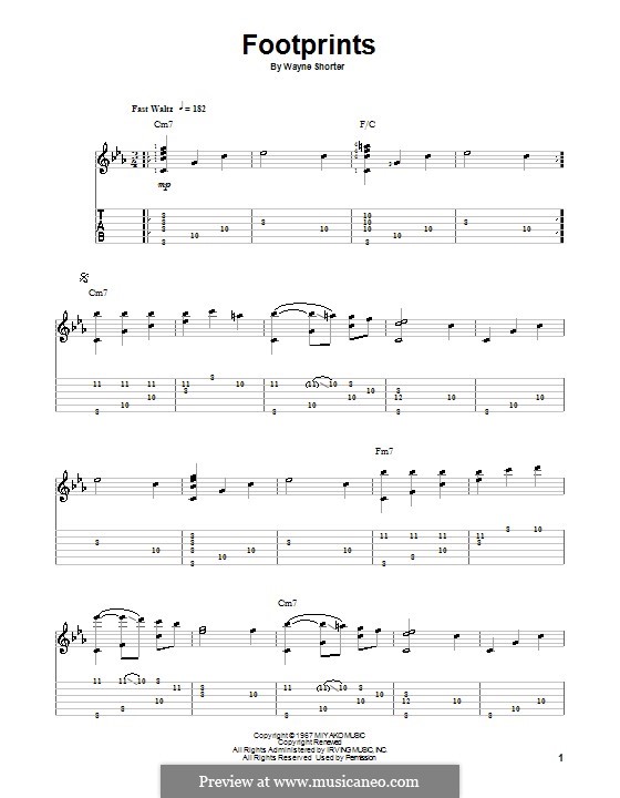 Footprints by W. Shorter - sheet music on MusicaNeo