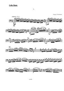 Cello Music by G. Christiansen - sheet music on MusicaNeo