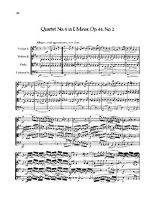 String Quartet No.4 in E Minor, Op.44 No.2 by F. Mendelssohn-Bartholdy on MusicaNeo