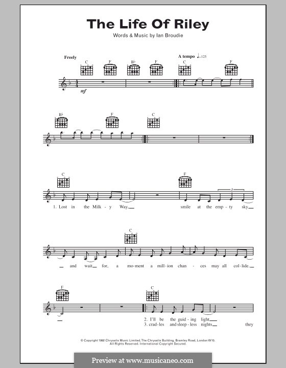 The Life of Riley (The Lightning Seeds) by I. Broudie on MusicaNeo
