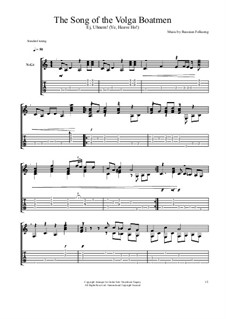 Song of the Volga Boatman by folklore - sheet music on MusicaNeo