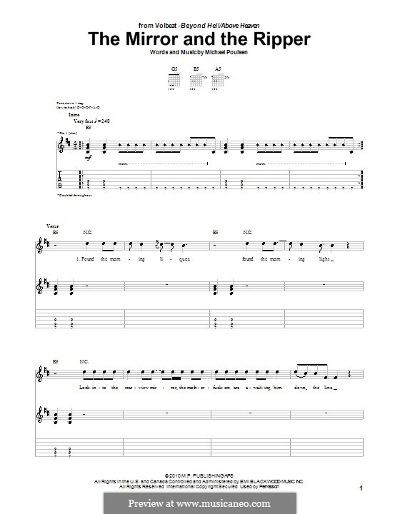 The Mirror and the Ripper (Volbeat) by M. Poulsen on MusicaNeo
