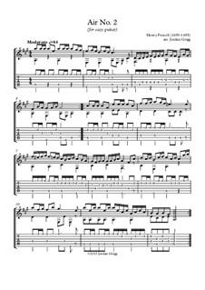 Air No.2 (for easy guitar) by H. Purcell - sheet music on MusicaNeo