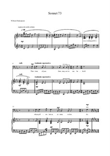 Sonnet by Shakespeare for Piano and Bass Voice by A. Allan on MusicaNeo