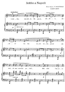 Addio a Napoli by T. Cottrau - sheet music on MusicaNeo
