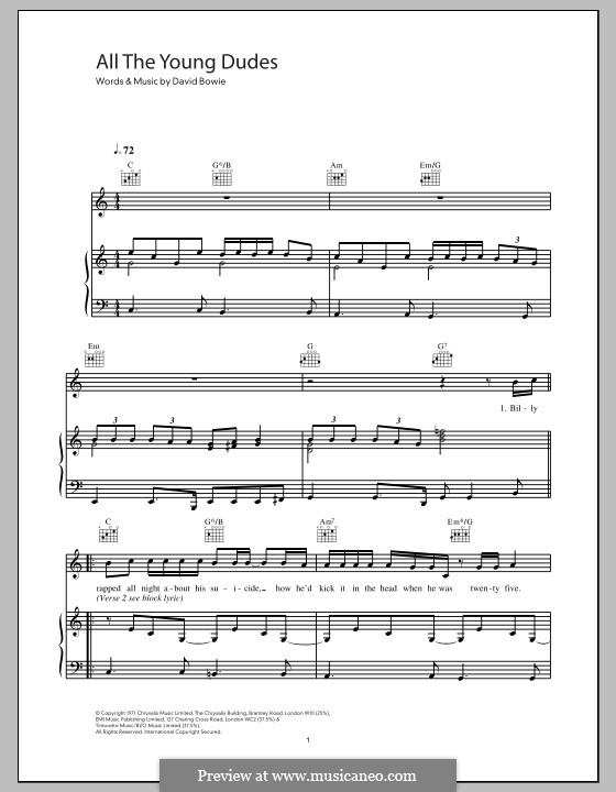 All the Young Dudes (Mott The Hoople) by D. Bowie on MusicaNeo