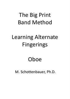 Learning Alternate Fingerings (The Big Print Band Method) by M ...