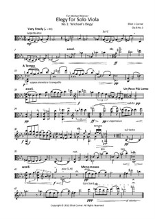 Elegy for solo viola by E. Corner - sheet music on MusicaNeo