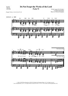 Do Not Forget the Works of the Lord (Psalm 78) by B. Monaghan on MusicaNeo