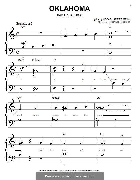 Oklahoma! by R. Rodgers - sheet music on MusicaNeo