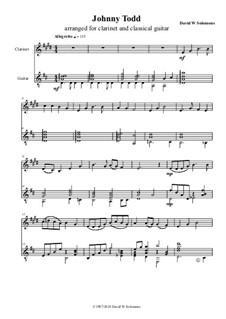 Johnny Todd variations for clarinet and guitar by D.W. Solomons on ...