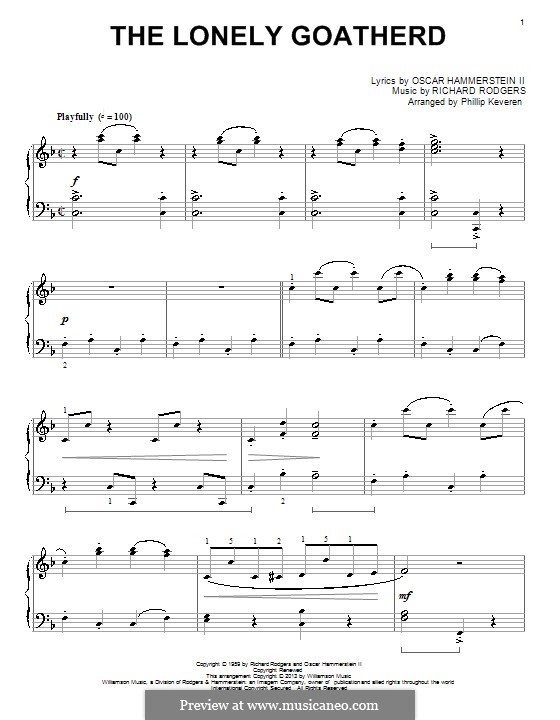 The Lonely Goatherd (from The Sound of Music) by R. Rodgers on MusicaNeo