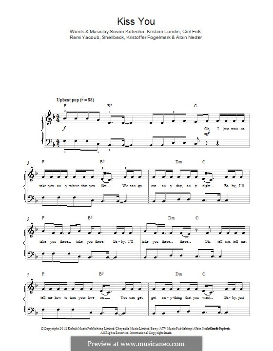 Kiss You (One Direction) by Shellback, C. Falk, K. Lundin, R. Yacoub, S ...