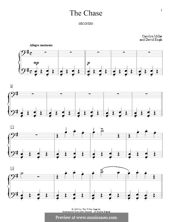 The Chase by C. Miller, D. Engle - sheet music on MusicaNeo