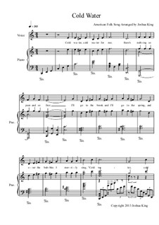 Cold Water by folklore - sheet music on MusicaNeo