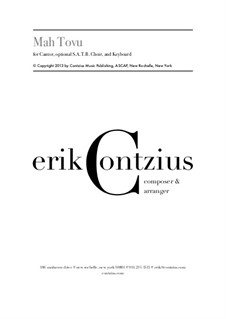 Mah Tovu by E. Contzius - sheet music on MusicaNeo