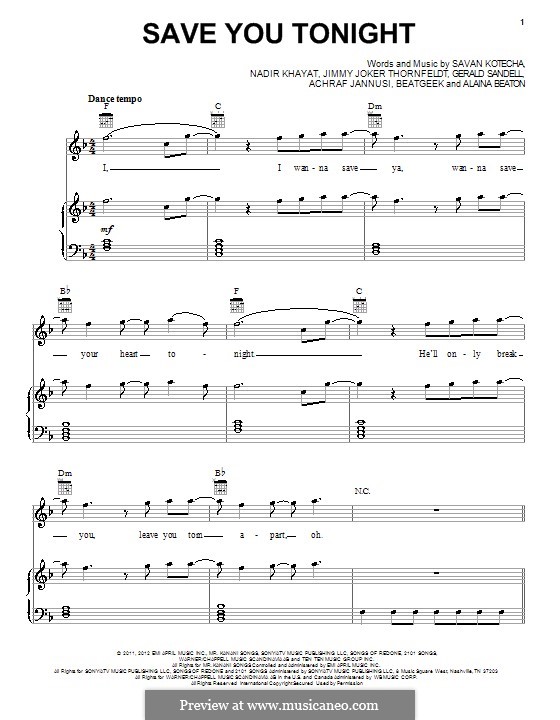 Save You Tonight (One Direction) by BeatGeek, RedOne, AJ Junior, G ...