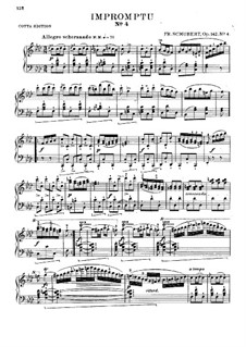 Four Impromptus for Piano, D.935 Op.142 by F. Schubert on MusicaNeo