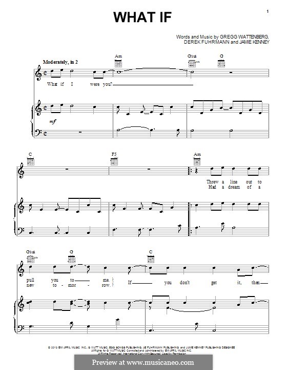 What If (Five for Fighting) by G. Wattenberg, D. Fuhrmann on MusicaNeo