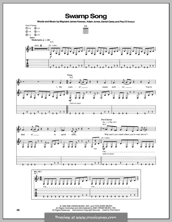 Swamp Song (Tool) by A. Jones, D. Carey, M.J. Keenan, P. D'Amour on ...