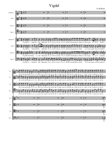 Yigdal by S. Rossi - sheet music on MusicaNeo